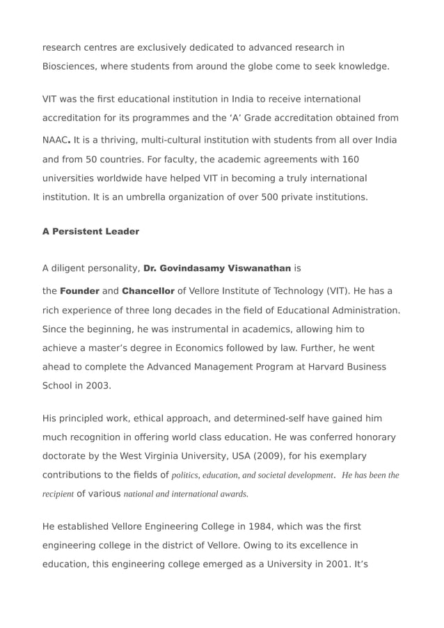 Vellore institute of technology | PDF Vellore institute of technology | PDF