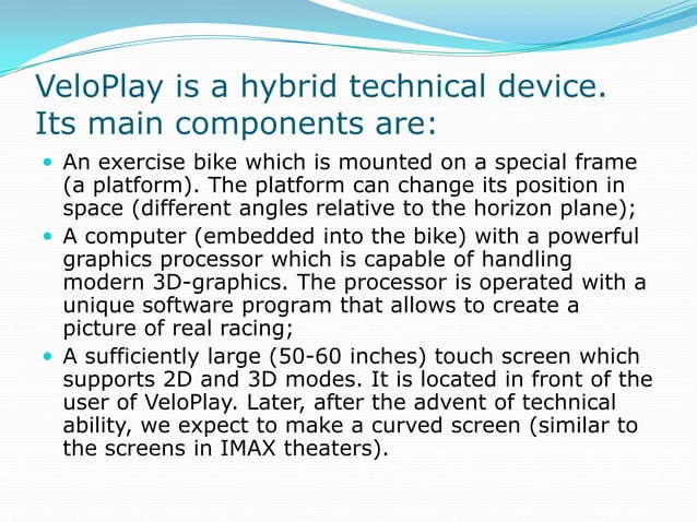 VeloPlay device - Low-fidelity Model | PPT