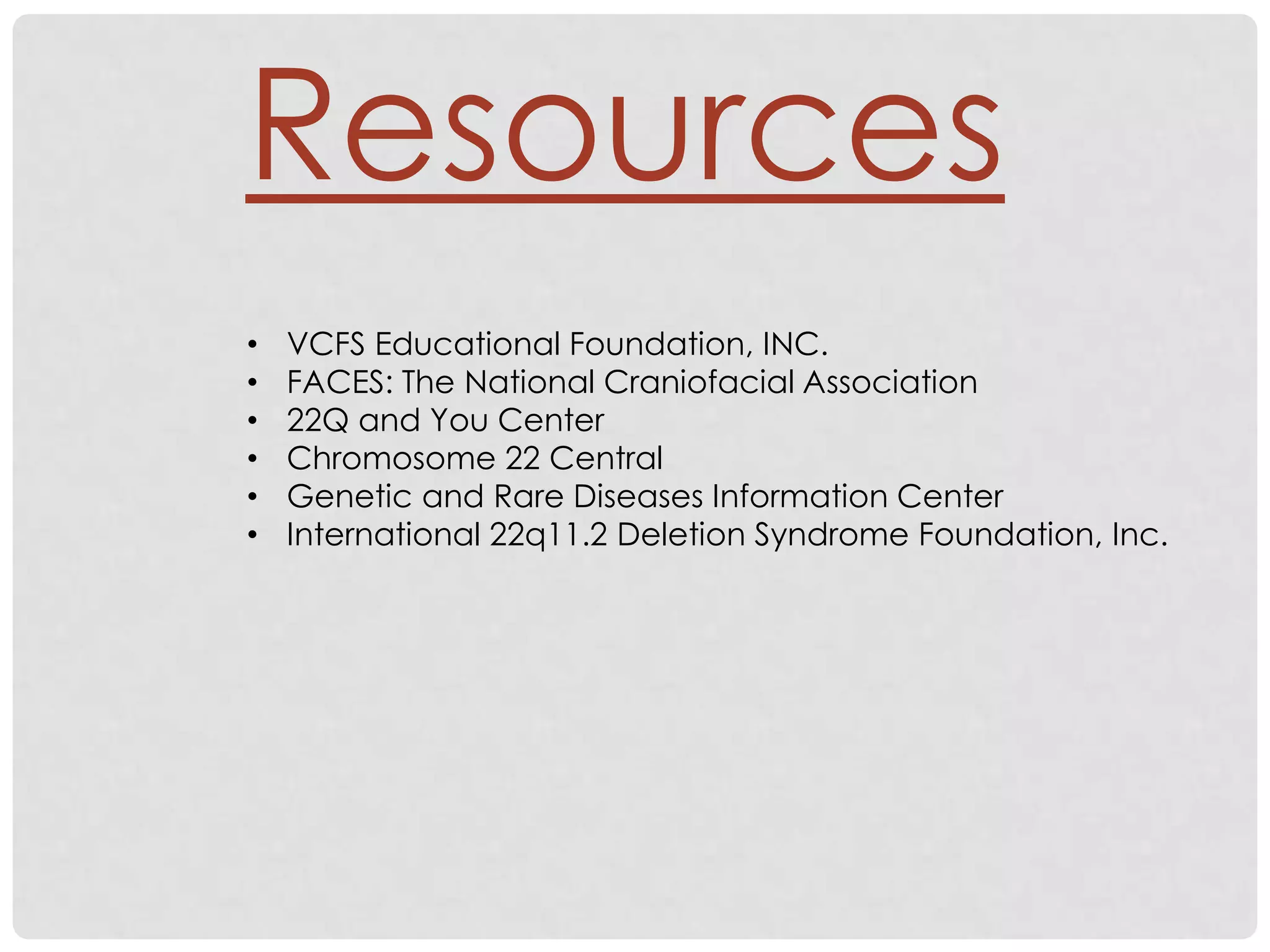 Velo cardio facial syndrome | PPTX