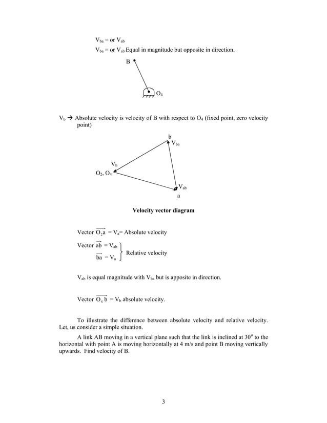 Velo & accel dia by relative velo & accl method | PDF