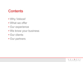 Veloce! Credentials | PDF