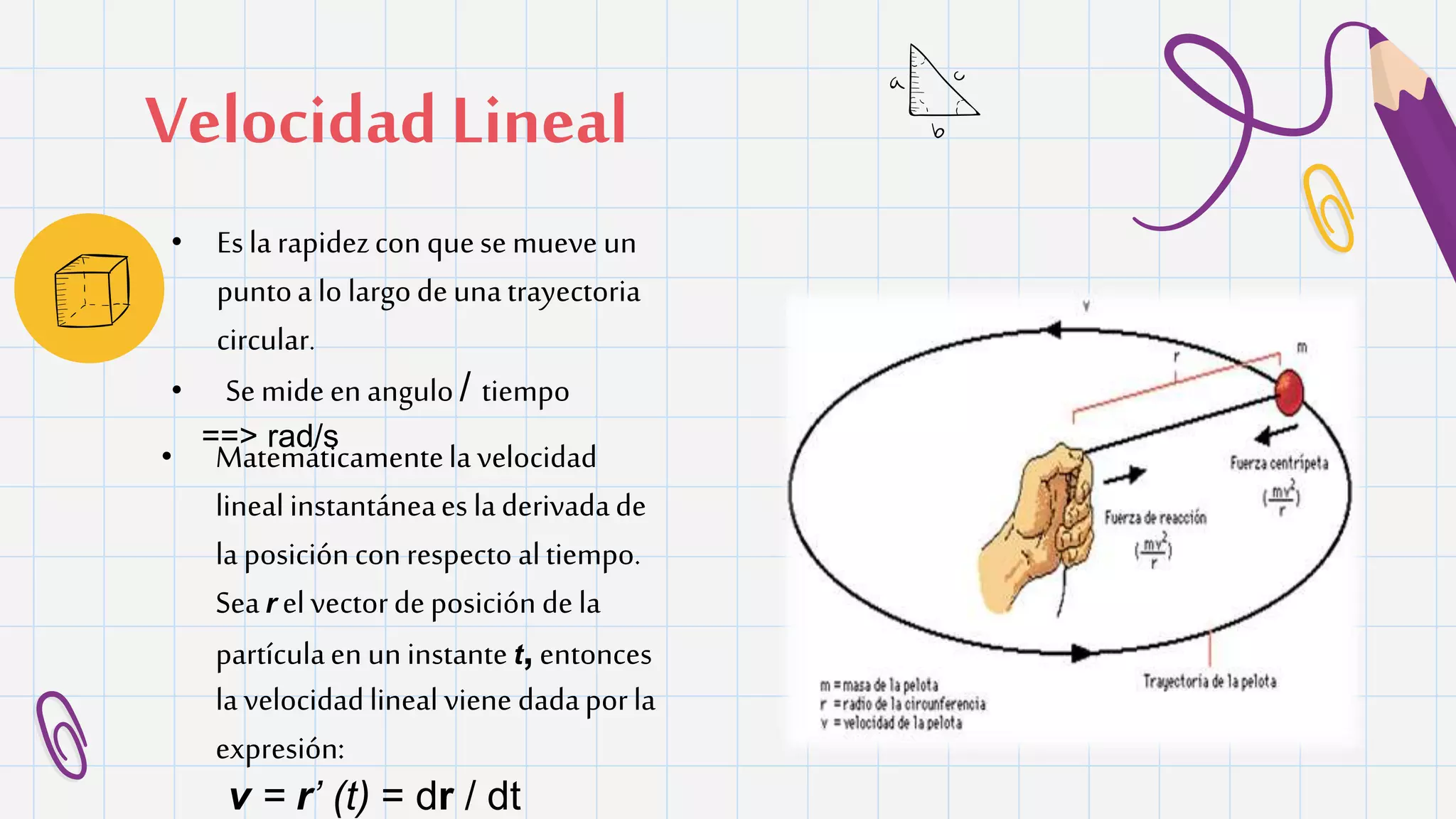Velocidad angular, lineal | PPTX