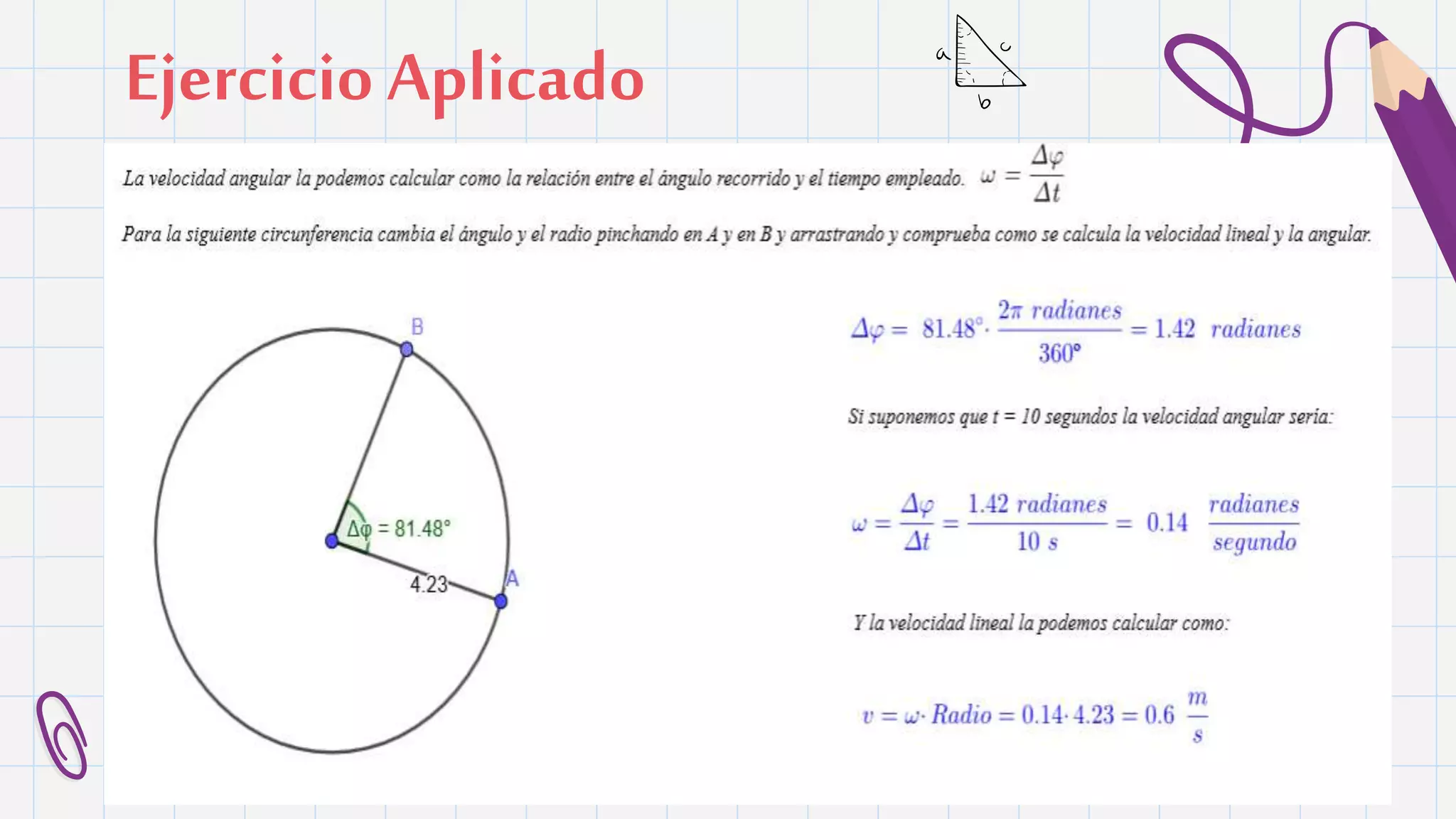 Velocidad angular, lineal | PPTX