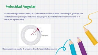 Velocidad angular, lineal | PPTX