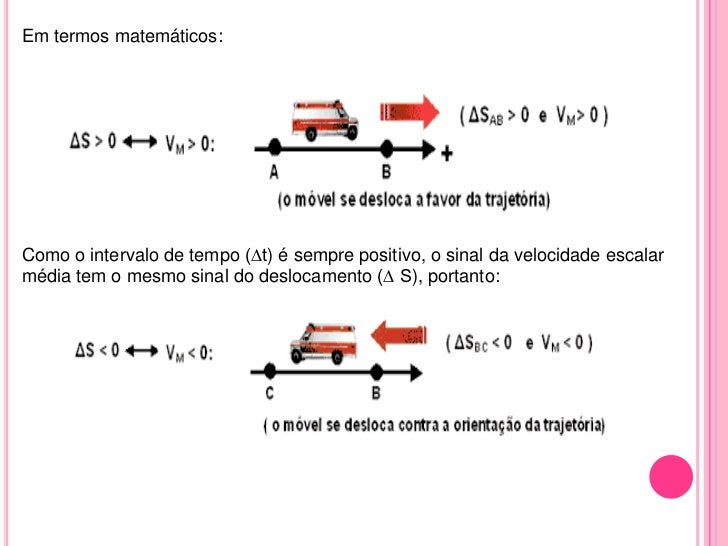 Velocidade média, instantânea e aceleração escalar