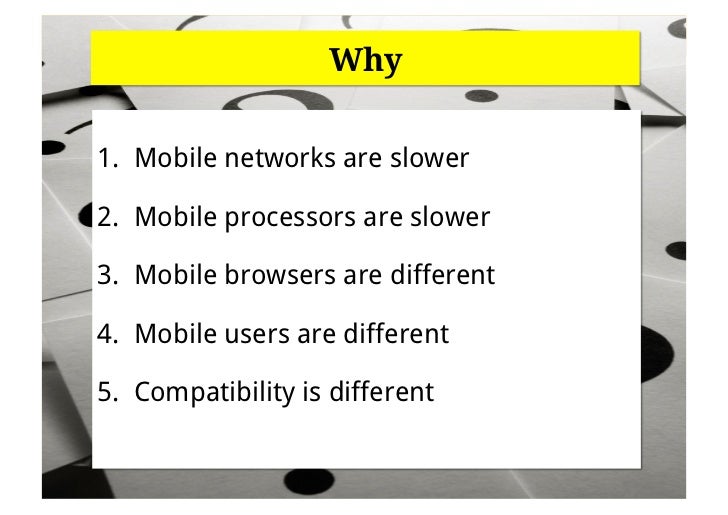 Mobile Web High Performance