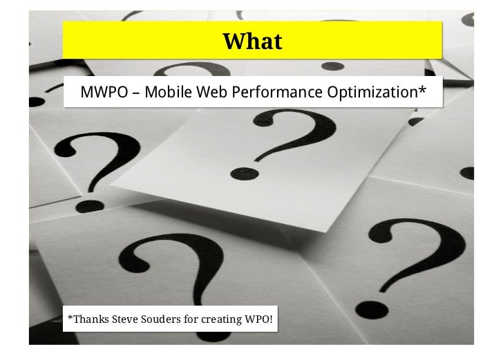 Mobile Web High Performance