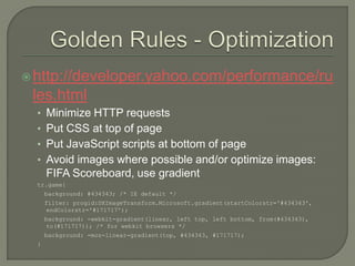 Mobile Web Performance - Velocity 2011 | PDF