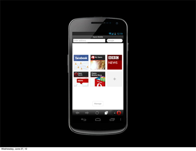 Speed in the Opera mobile browsers | PDF | Browsers | Computer Software and Applications