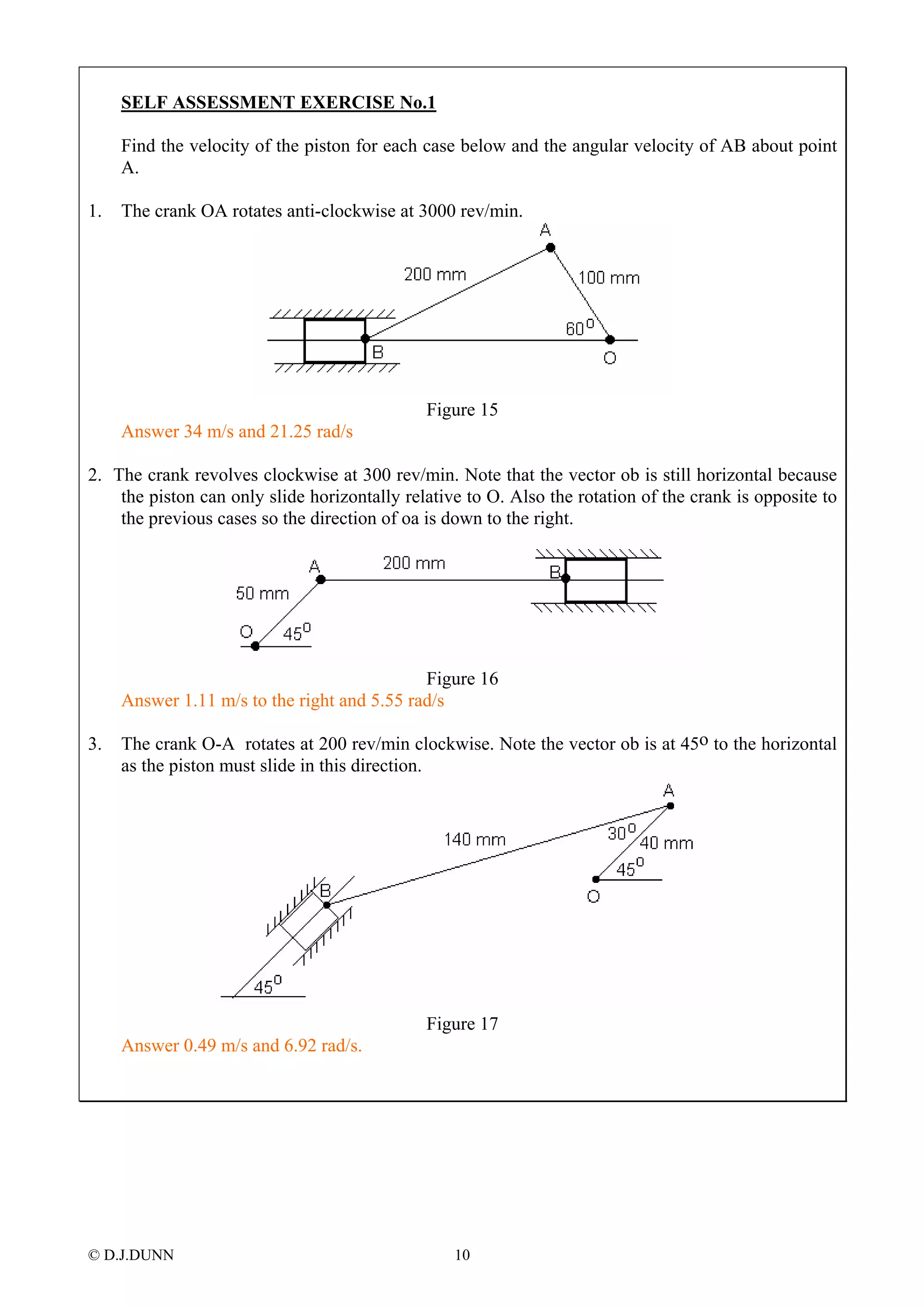 Velocity & acceleration diagrams | PDF