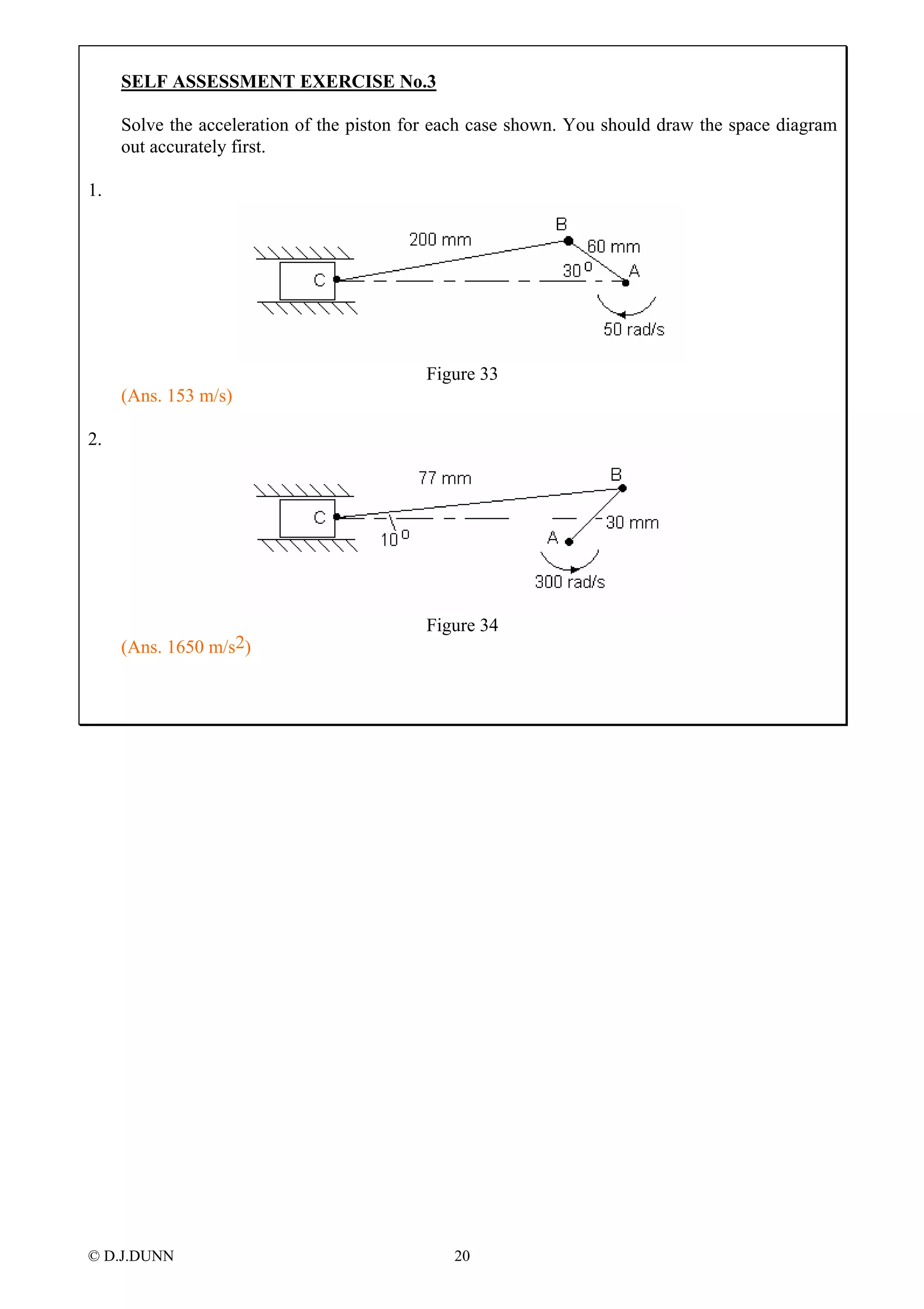 Velocity & acceleration diagrams | PDF
