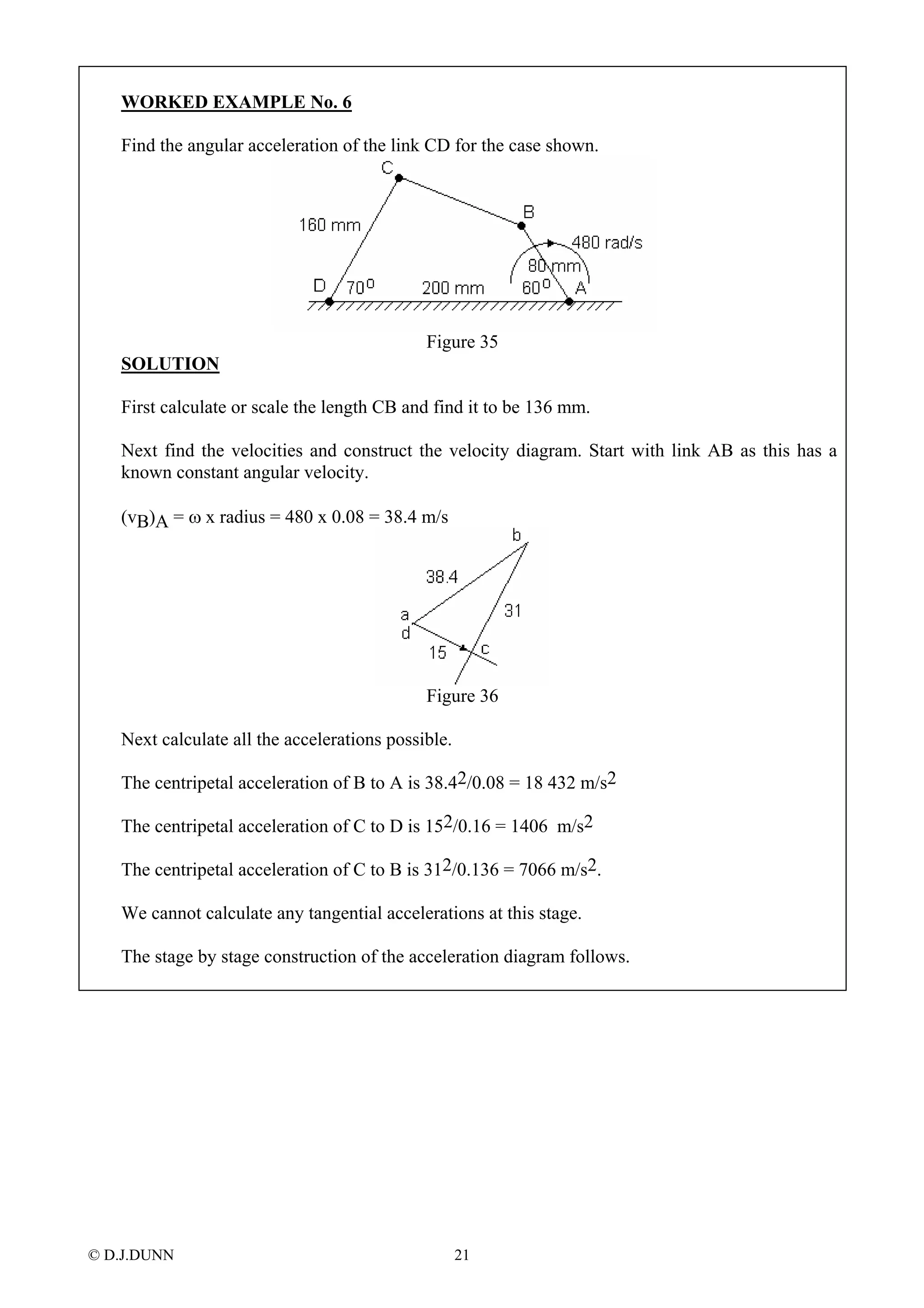 Velocity & acceleration diagrams | PDF