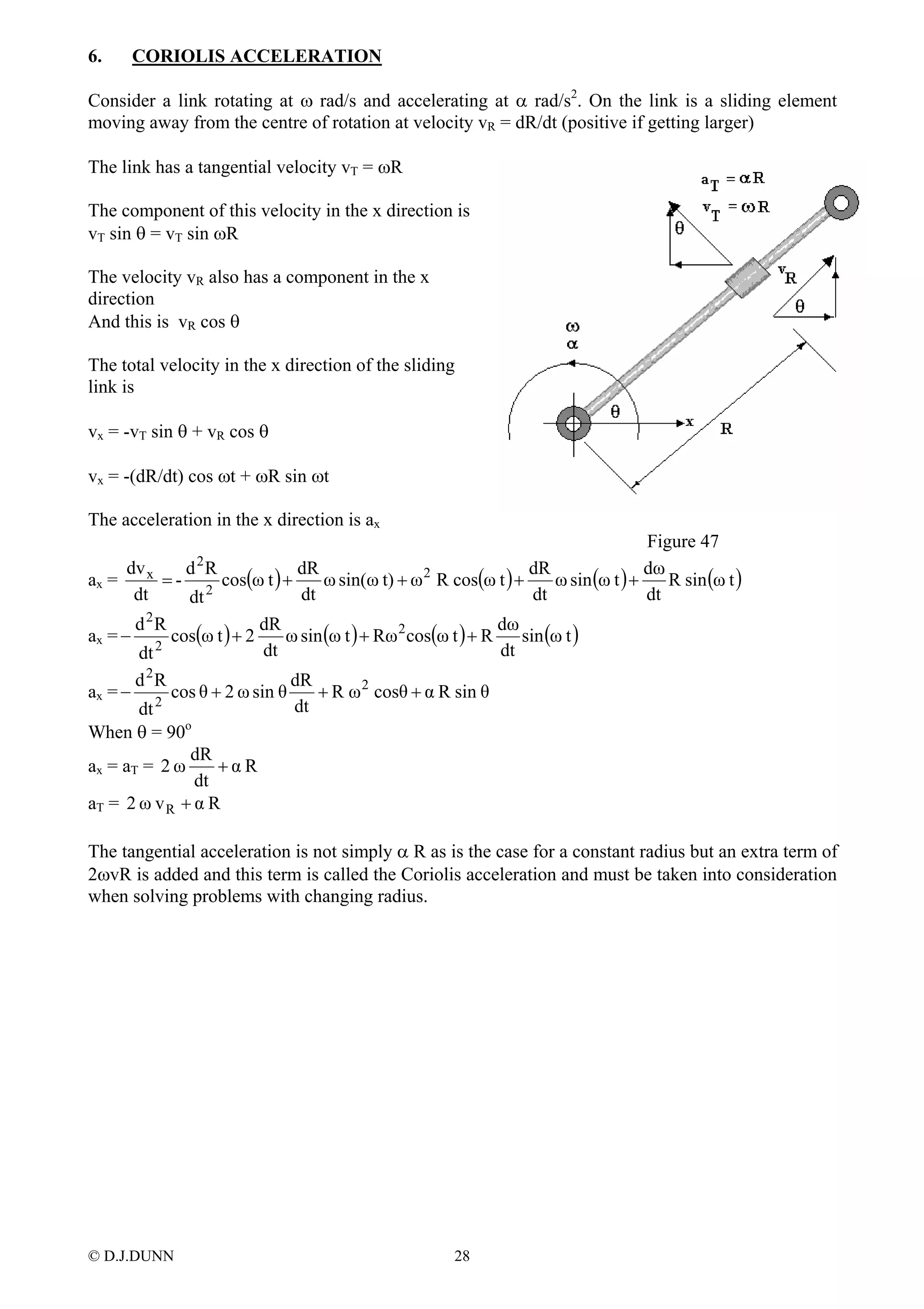Velocity & acceleration diagrams | PDF