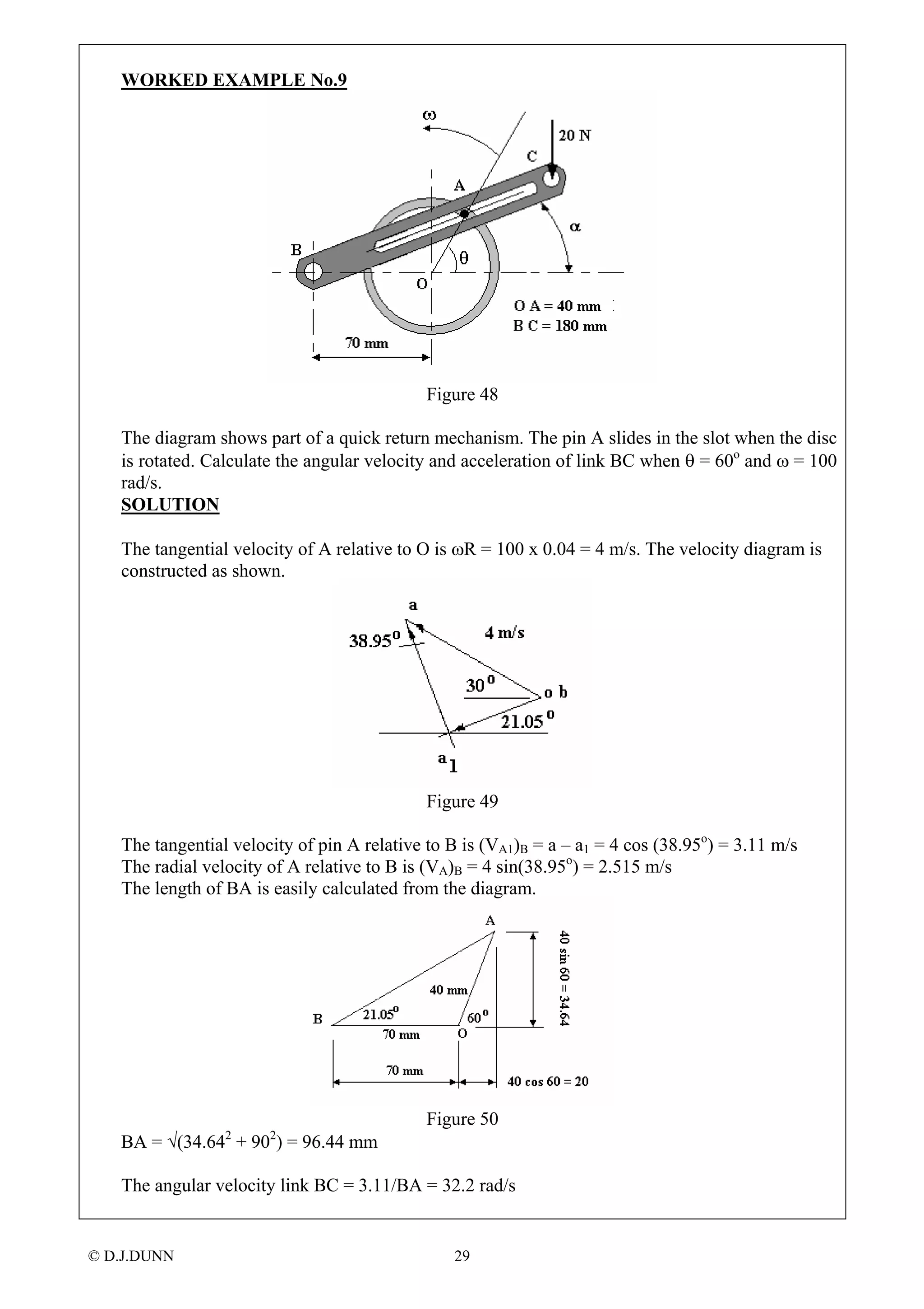 Velocity & acceleration diagrams | PDF