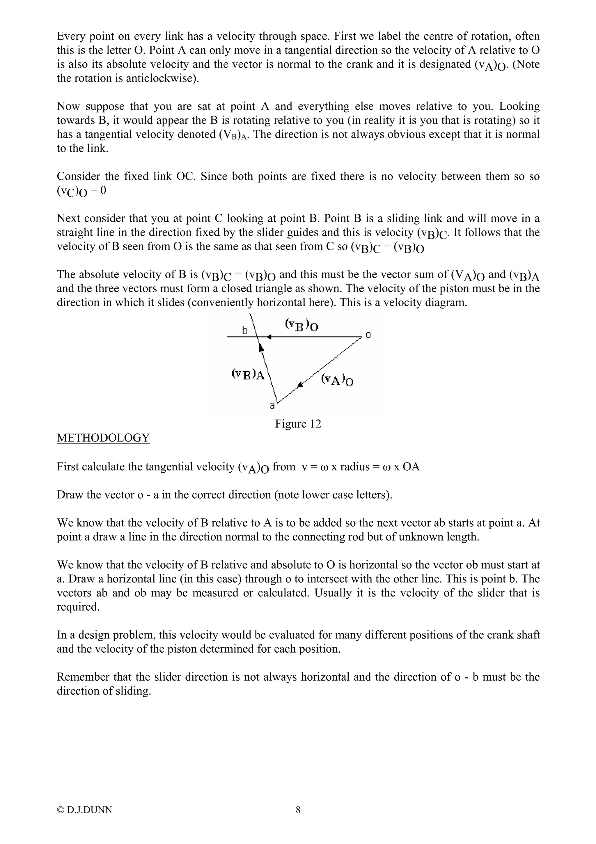 Velocity & acceleration diagrams | PDF
