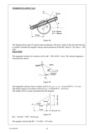 Velocity & acceleration diagrams | PDF