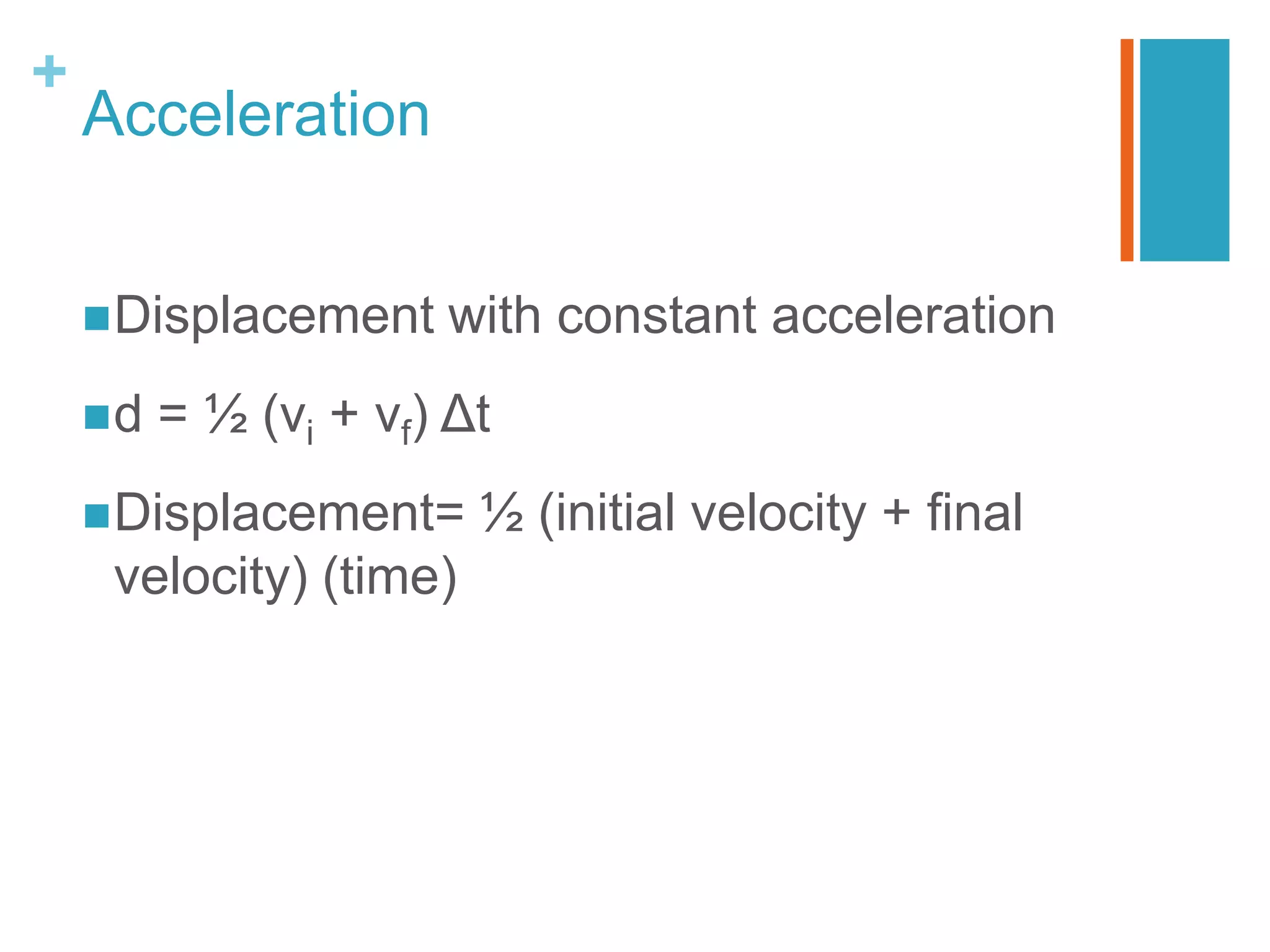 Velocity, acceleration, free fall ch4 reg | PPTX | Physics | Science