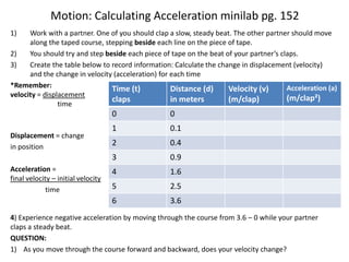 Velocity and acceleration | PPTX