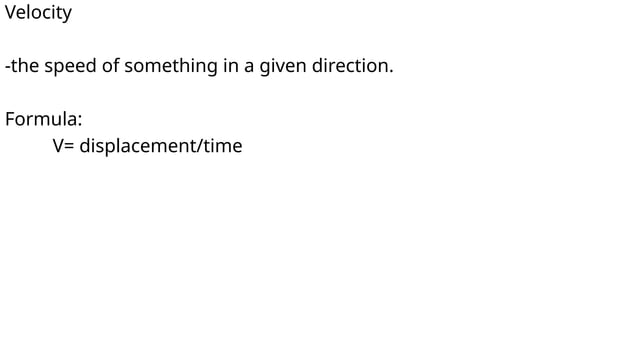 Velocity and Acceleration definition and formula.pptx
