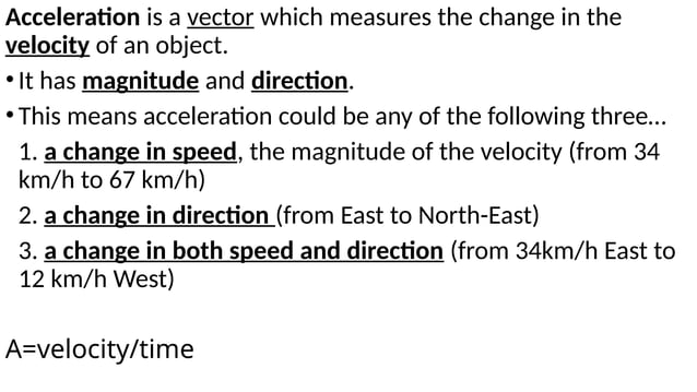 Velocity and Acceleration definition and formula.pptx