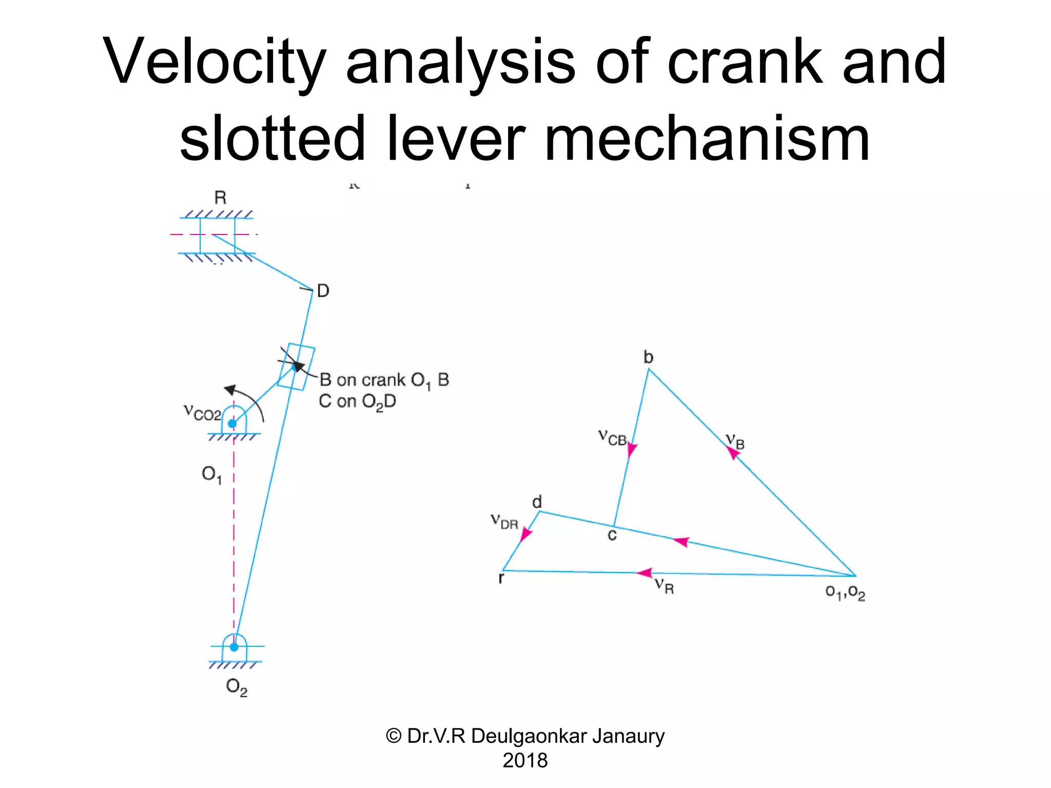 Velocity and acceleration analysis by graphical methods | PDF