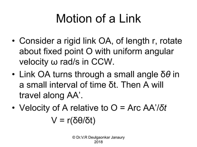 Velocity and acceleration analysis by graphical methods | PDF