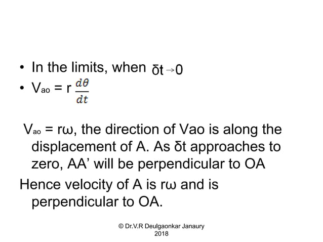 Velocity and acceleration analysis by graphical methods | PDF