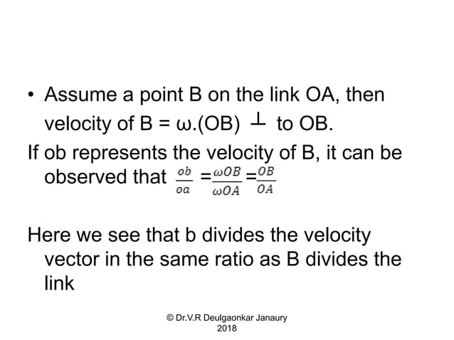Velocity and acceleration analysis by graphical methods | PDF