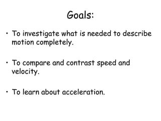 Velocity and Acceleration PowerPoint.ppt