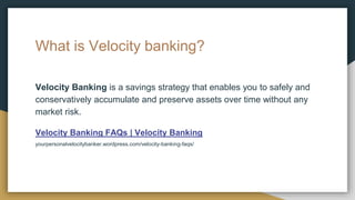 Velocity banking | PPTX
