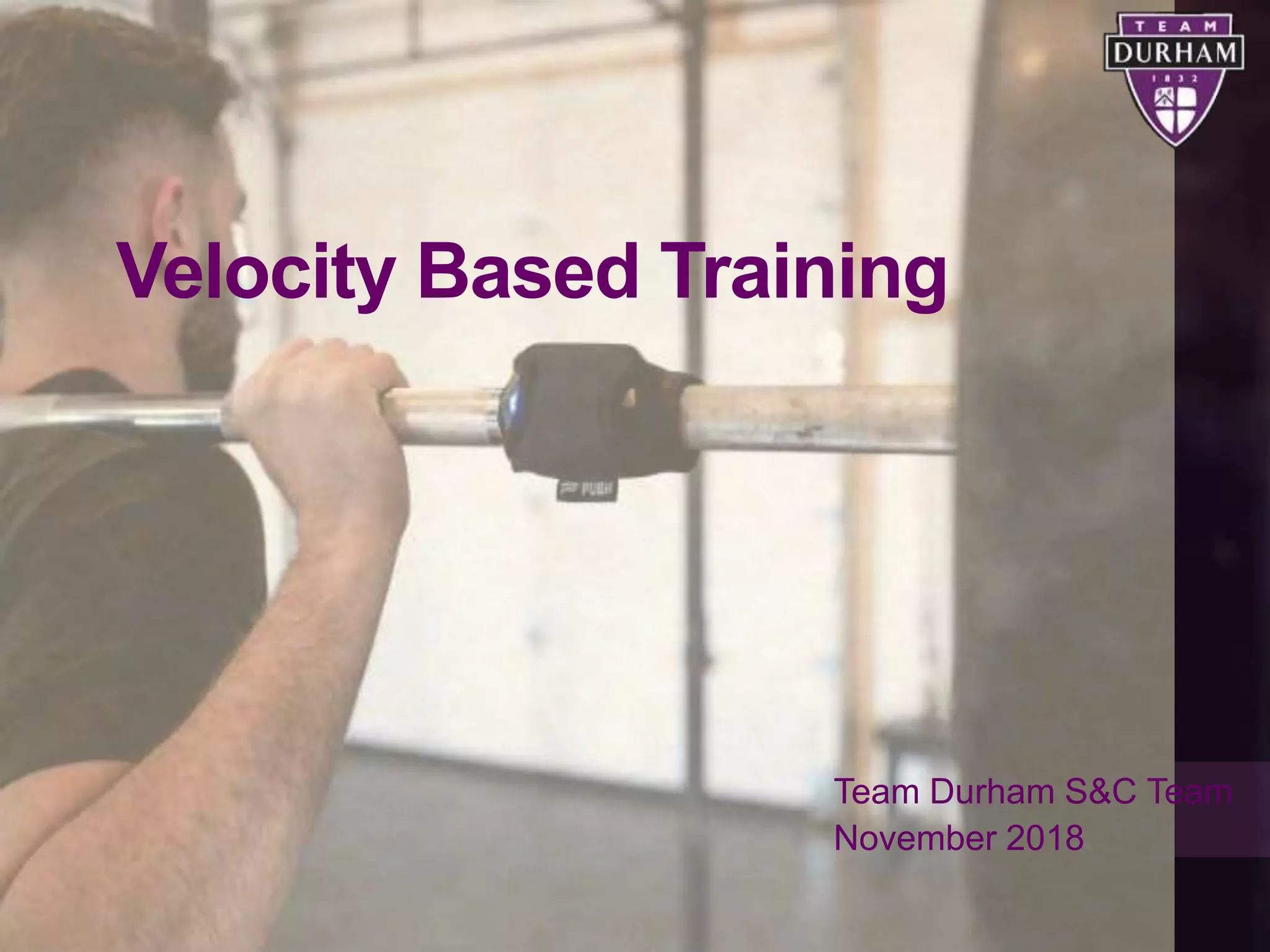 Velocity based training | PPTX