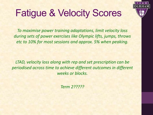 Velocity based training | PPTX | Weightlifting | Sports