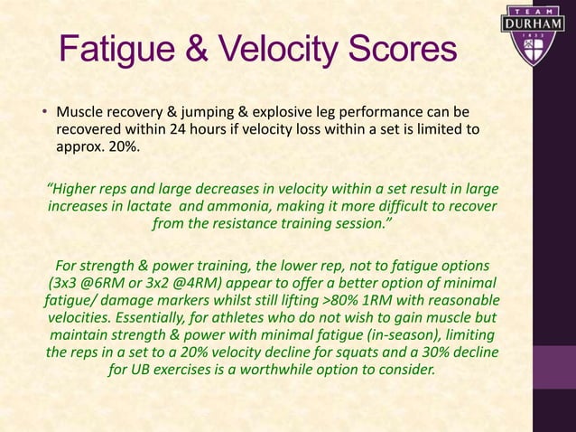 Velocity based training | PPTX | Weightlifting | Sports