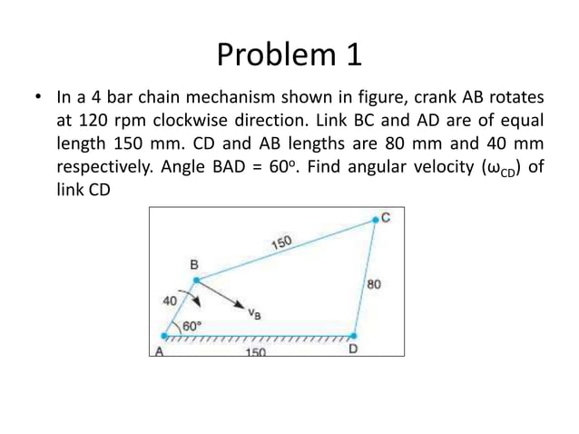 Velocity in mechanisms By Instantaneous center method (I-center) | PPTX ...