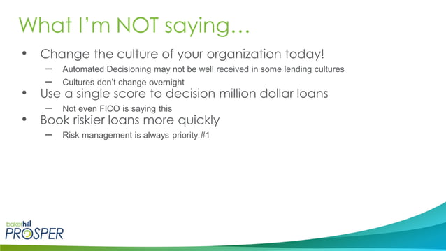 Velocity in Small Business - Auto Decisioning | PPT