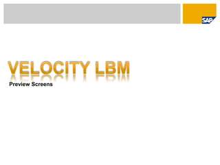 Velocity LBM Overview | PPT