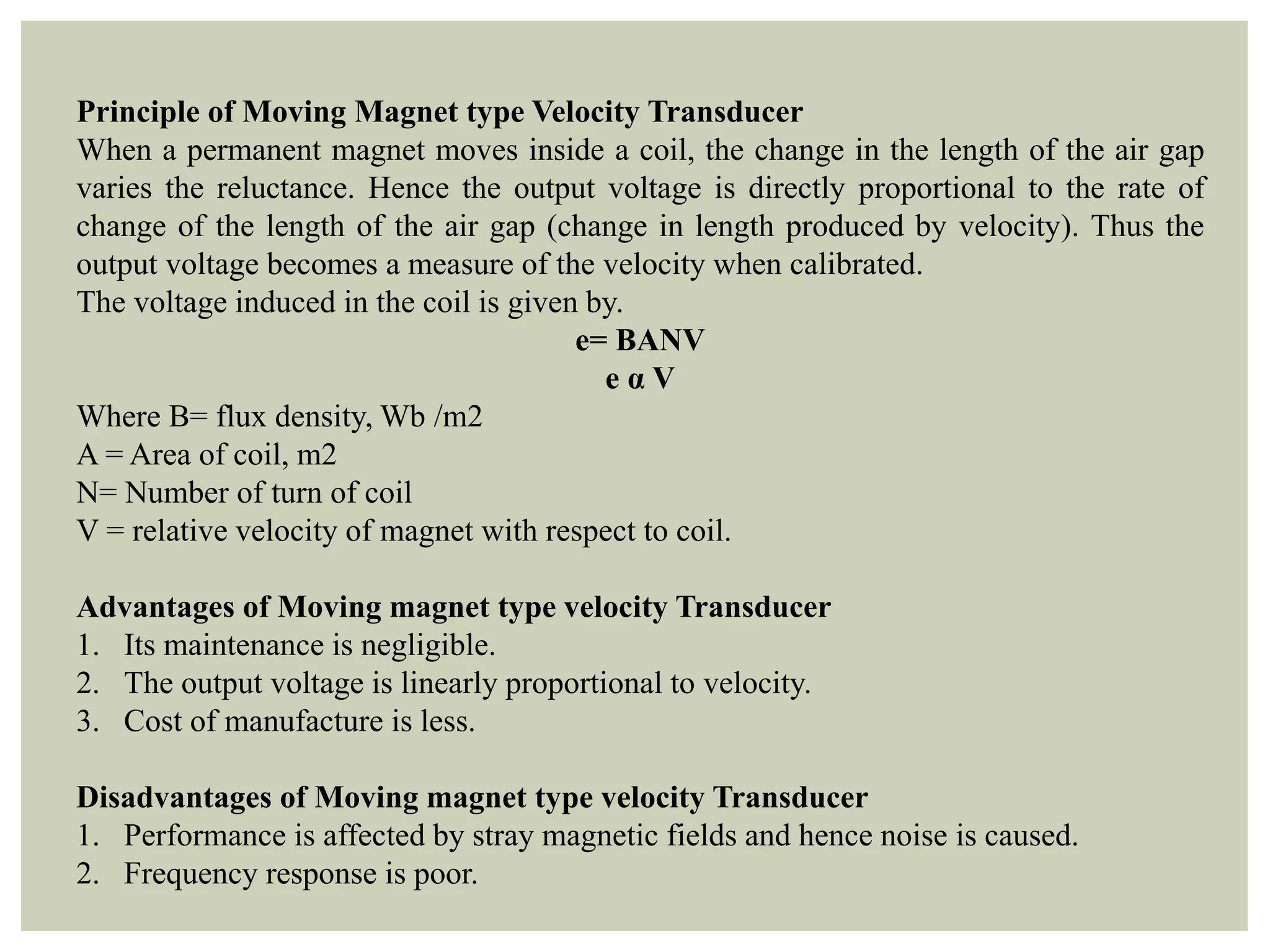 Various Velocity measuring instruments, LINEAR AND ANGULAR | PPTX