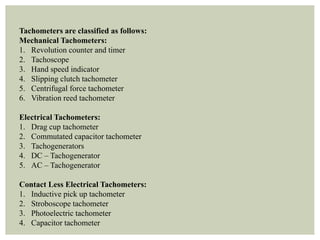 Various Velocity measuring instruments, LINEAR AND ANGULAR | PPTX