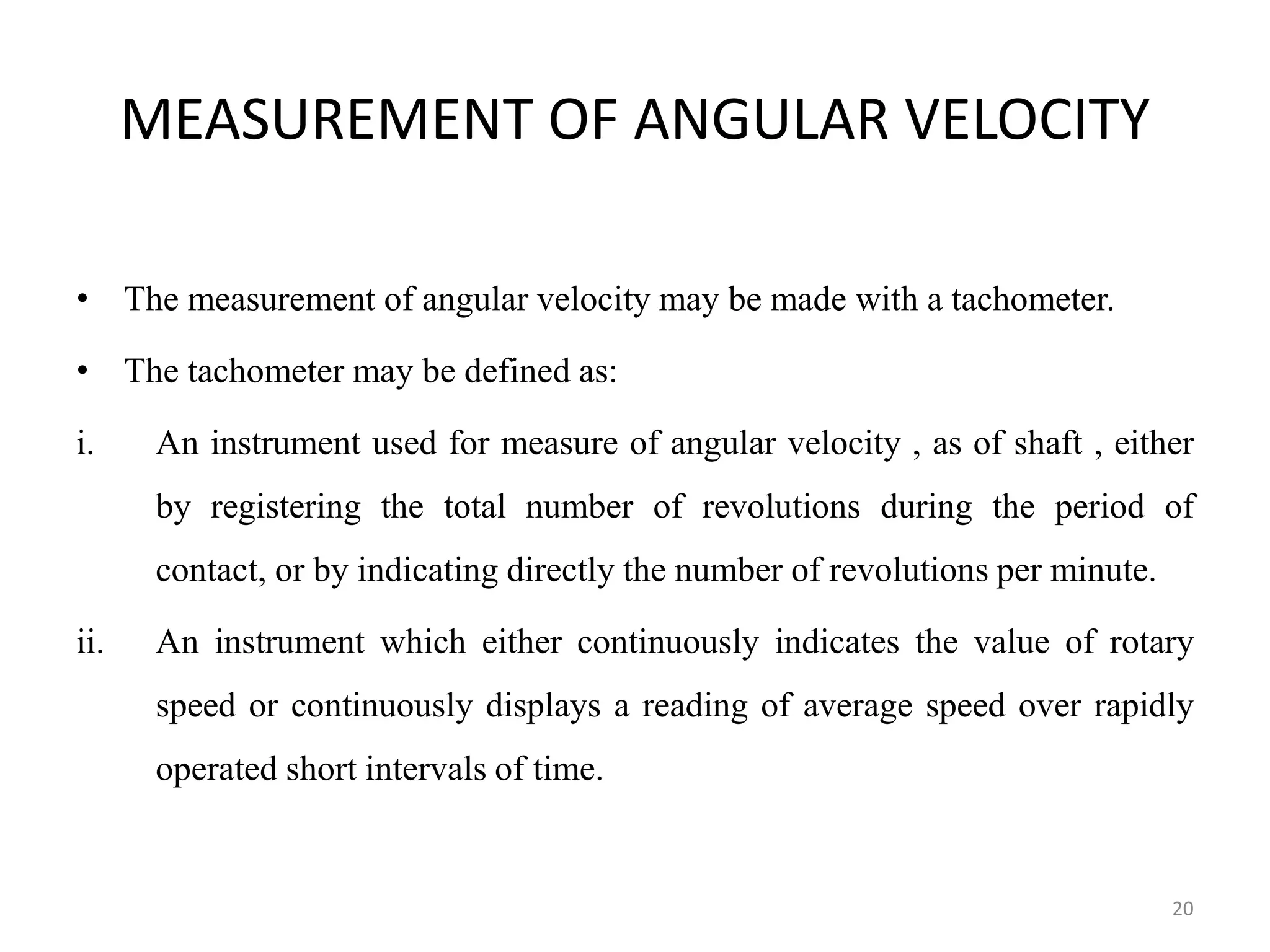 Velocity measurements | PPTX