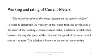 Velocity measurement using current meter | PDF