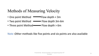 Velocity measurement using current meter | PDF