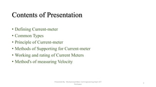 Velocity measurement using current meter | PPT