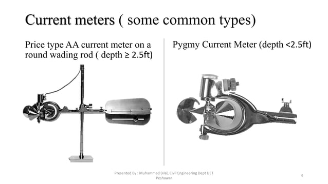 Velocity Measurement Using Current Meter Pdf Physics Science