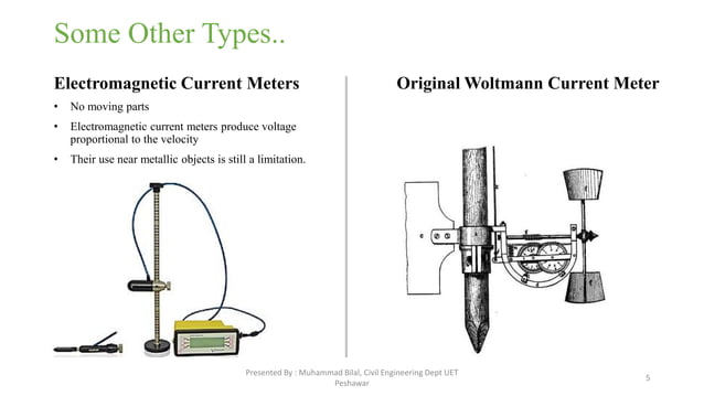 Velocity measurement using current meter | PDF | Physics | Science