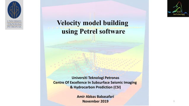 Velocity model building in Petrel | PDF | Geology | Science