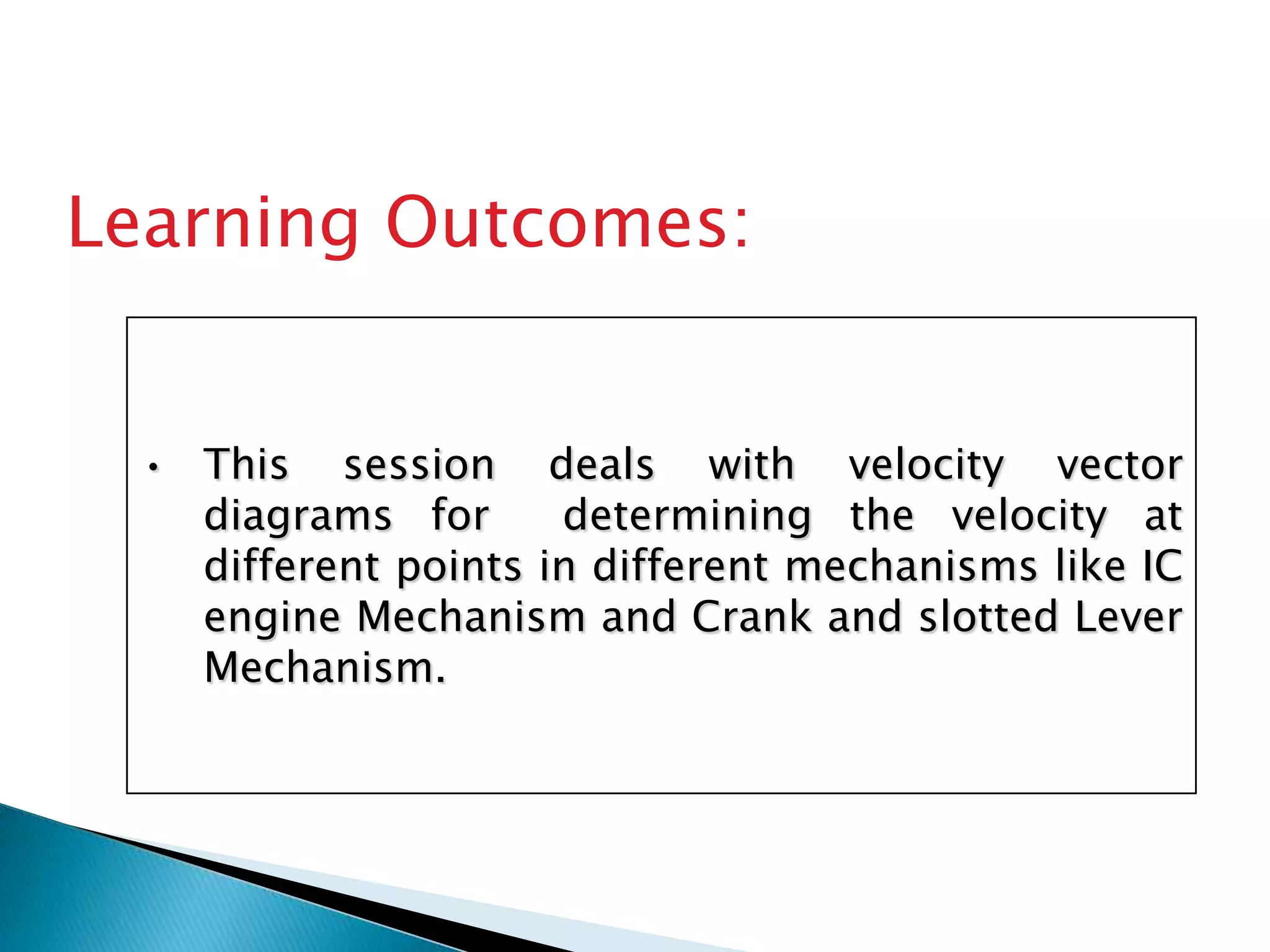 Velocity of mechasnism_by_graphical | PPTX