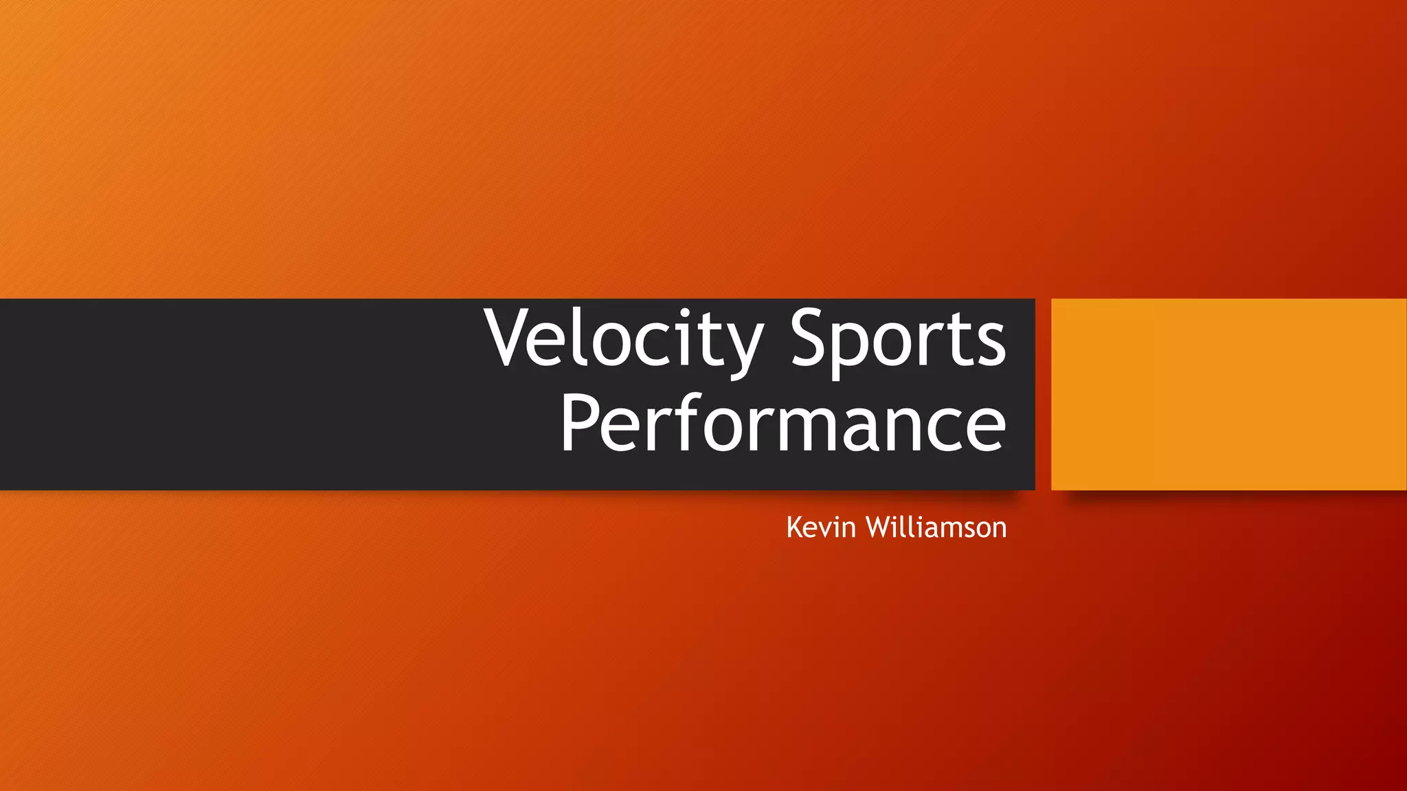Velocity sports performance | PPT