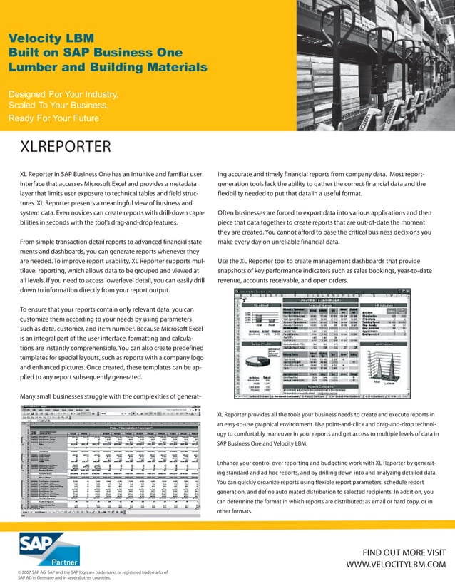 Velocity LBM XLReporter | PDF