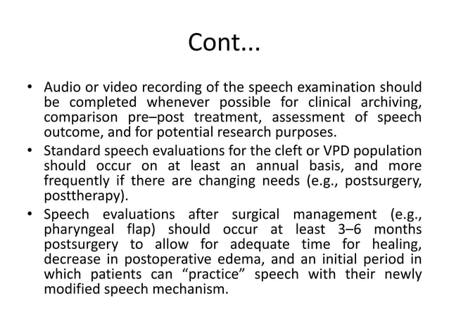Velopharyngeal dysfunction (VPD) | PPTX | Ear, Nose and Throat Conditions | Diseases and Conditions