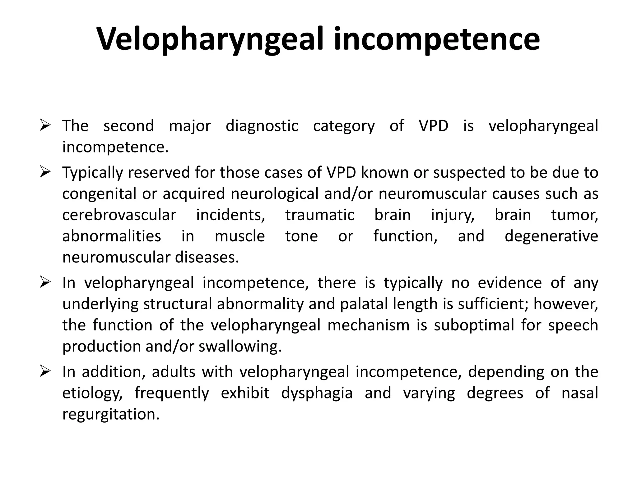 Velopharyngeal dysfunction | PPTX